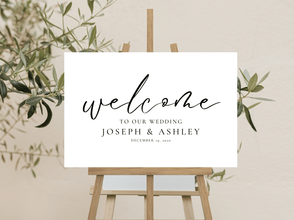 Free Wedding Welcome Sign Templates Canva - Plan In Love