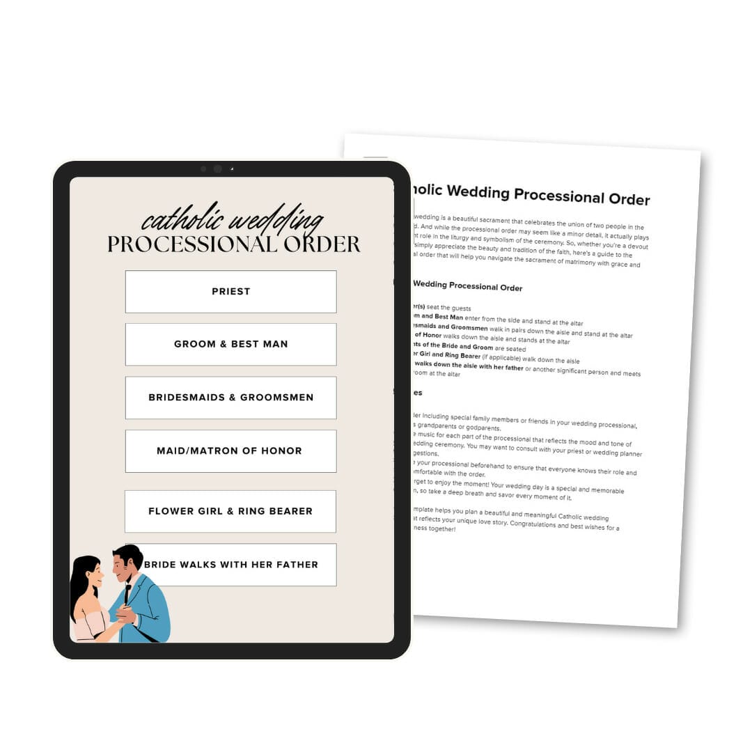 Correct Catholic Wedding Processional Order: Who Walks When? - Plan In Love