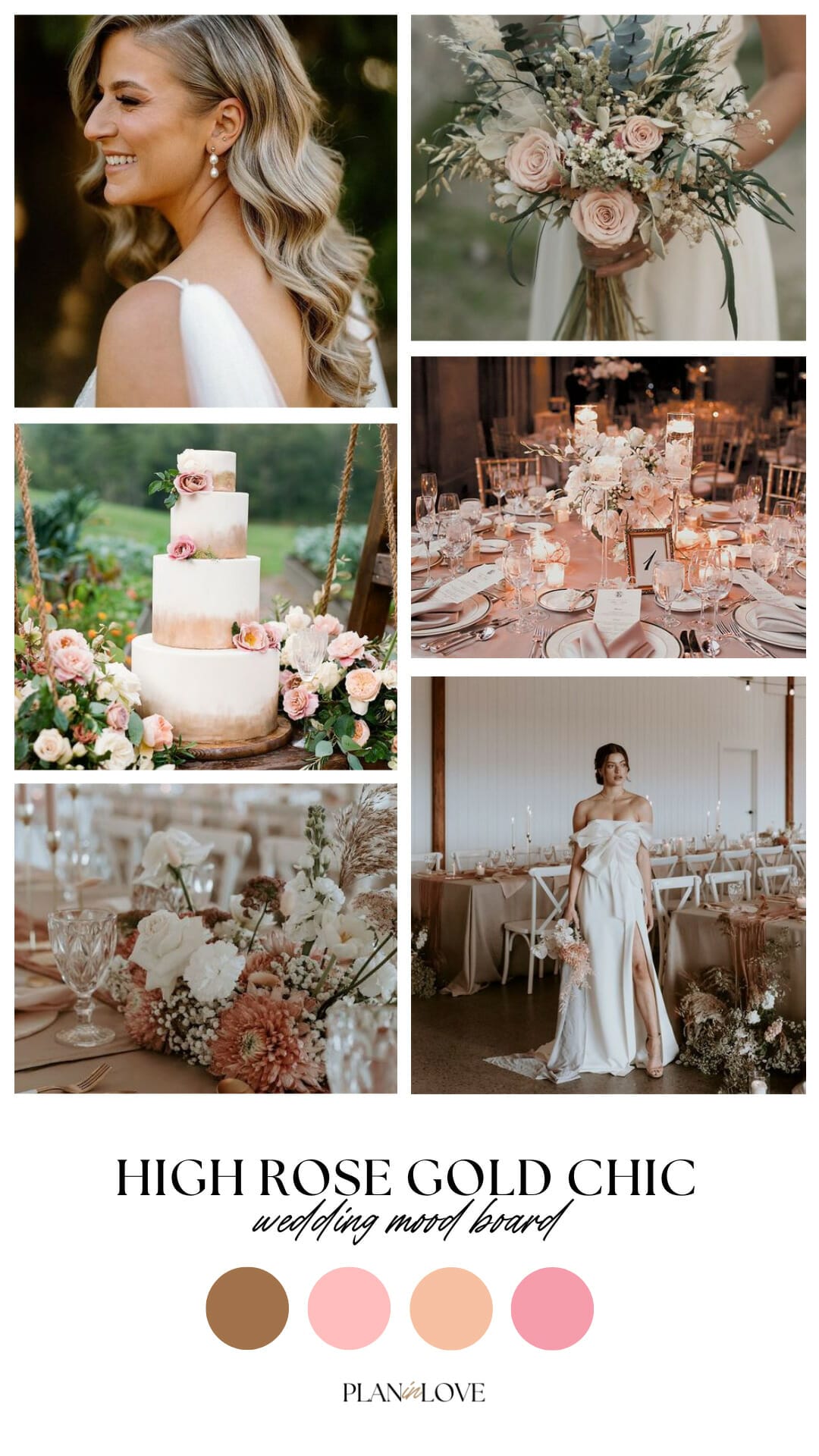 Wedding Inspiration: Rose Gold Chic Wedding Mood Board - Plan In Love