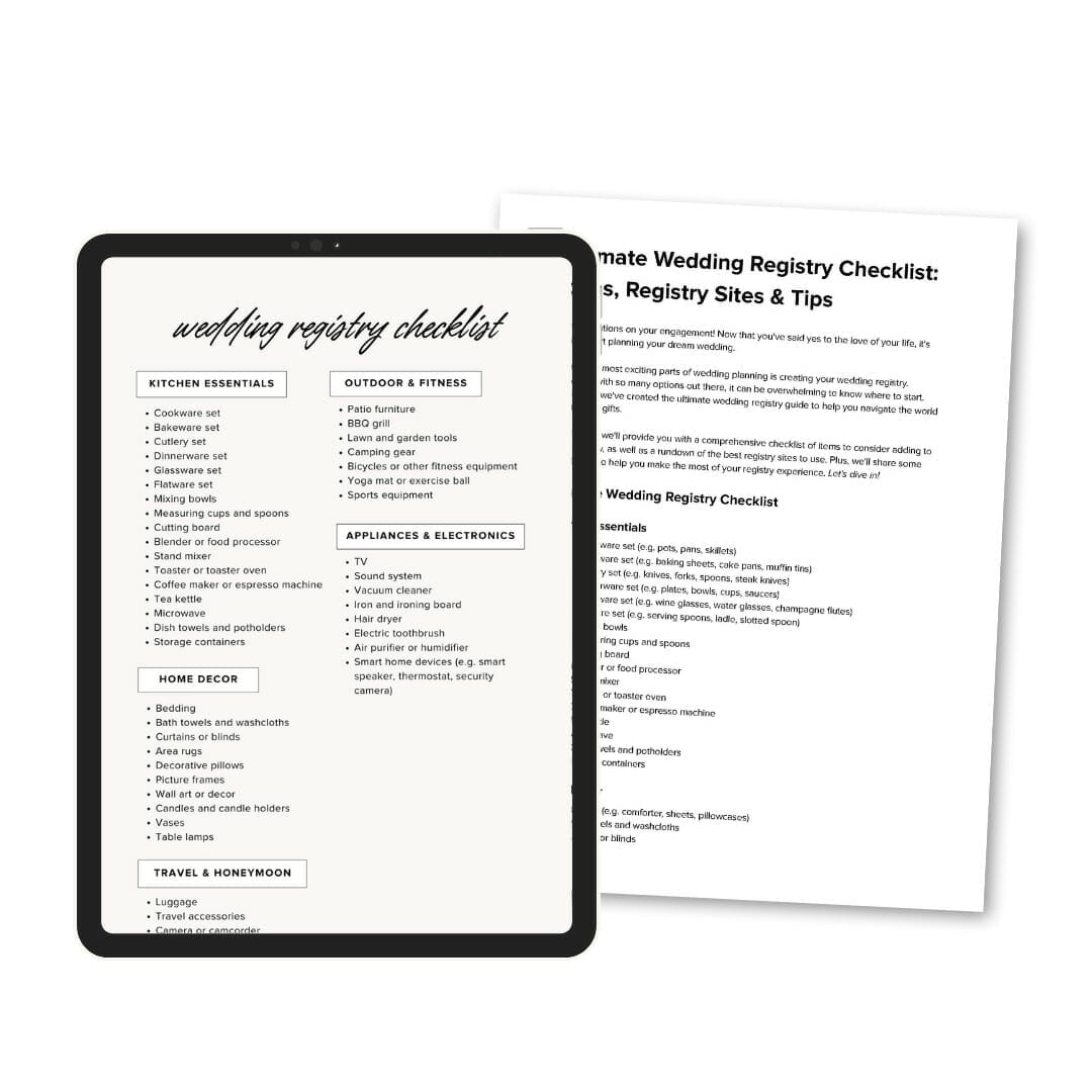 Ultimate Wedding Registry Checklist: Ideas, Registry Sites & Tips ...