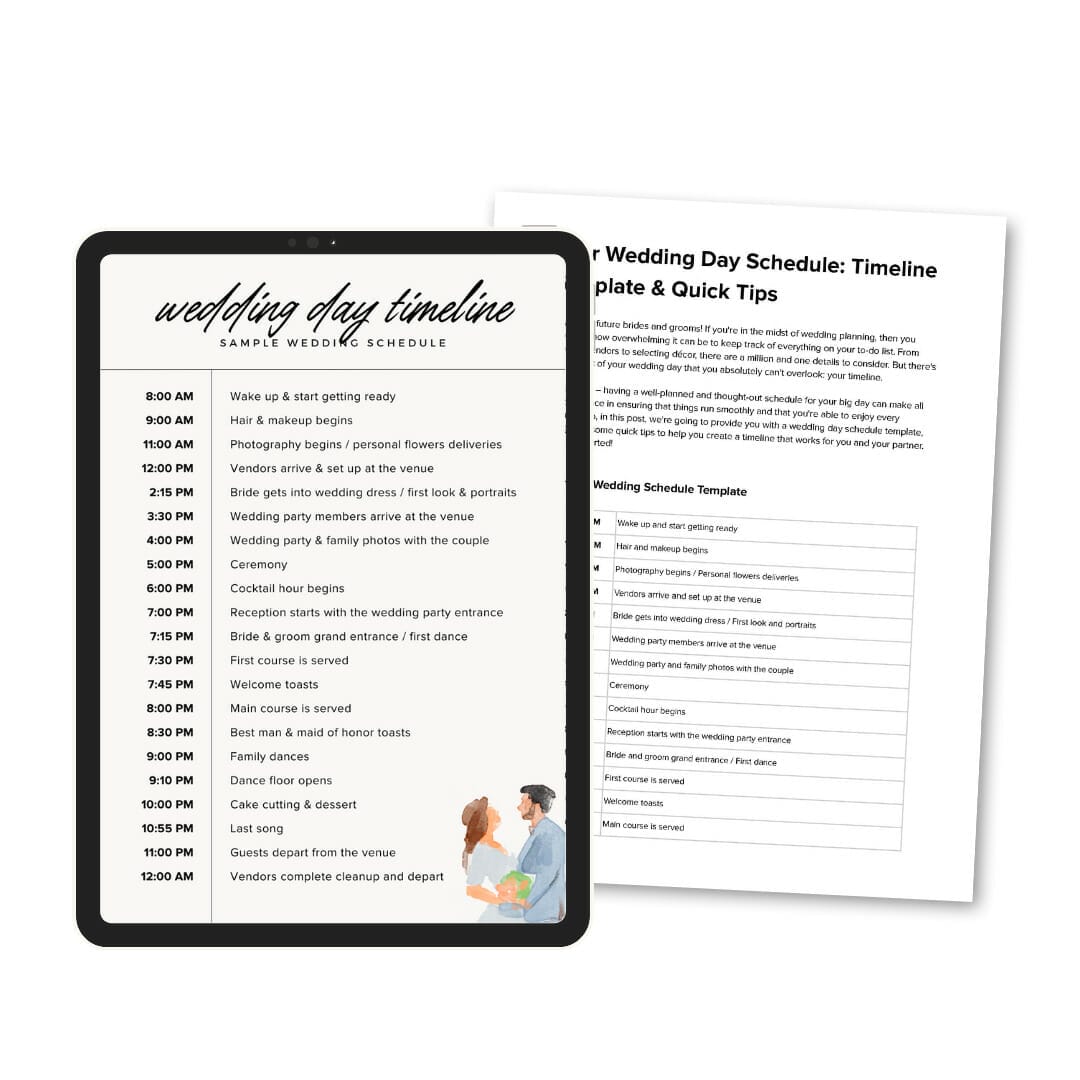 The Best Wedding Day Timeline (Sample Schedules + Guide!) - Plan In Love