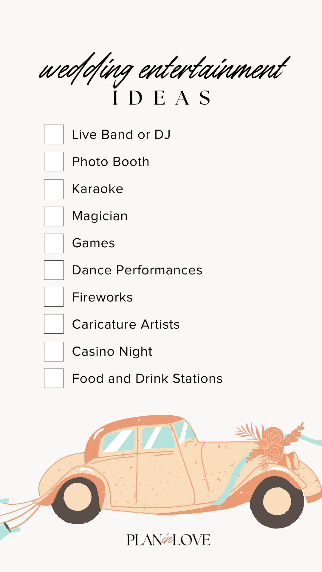 50+ Fun Wedding Reception Entertainment Ideas - Plan In Love