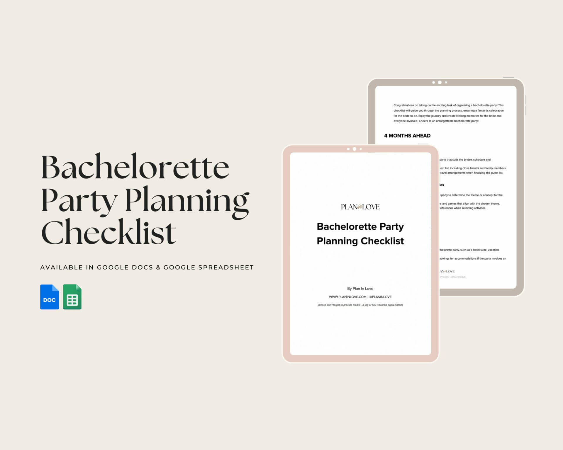 Free Bachelorette Party Planning Checklist - Plan In Love