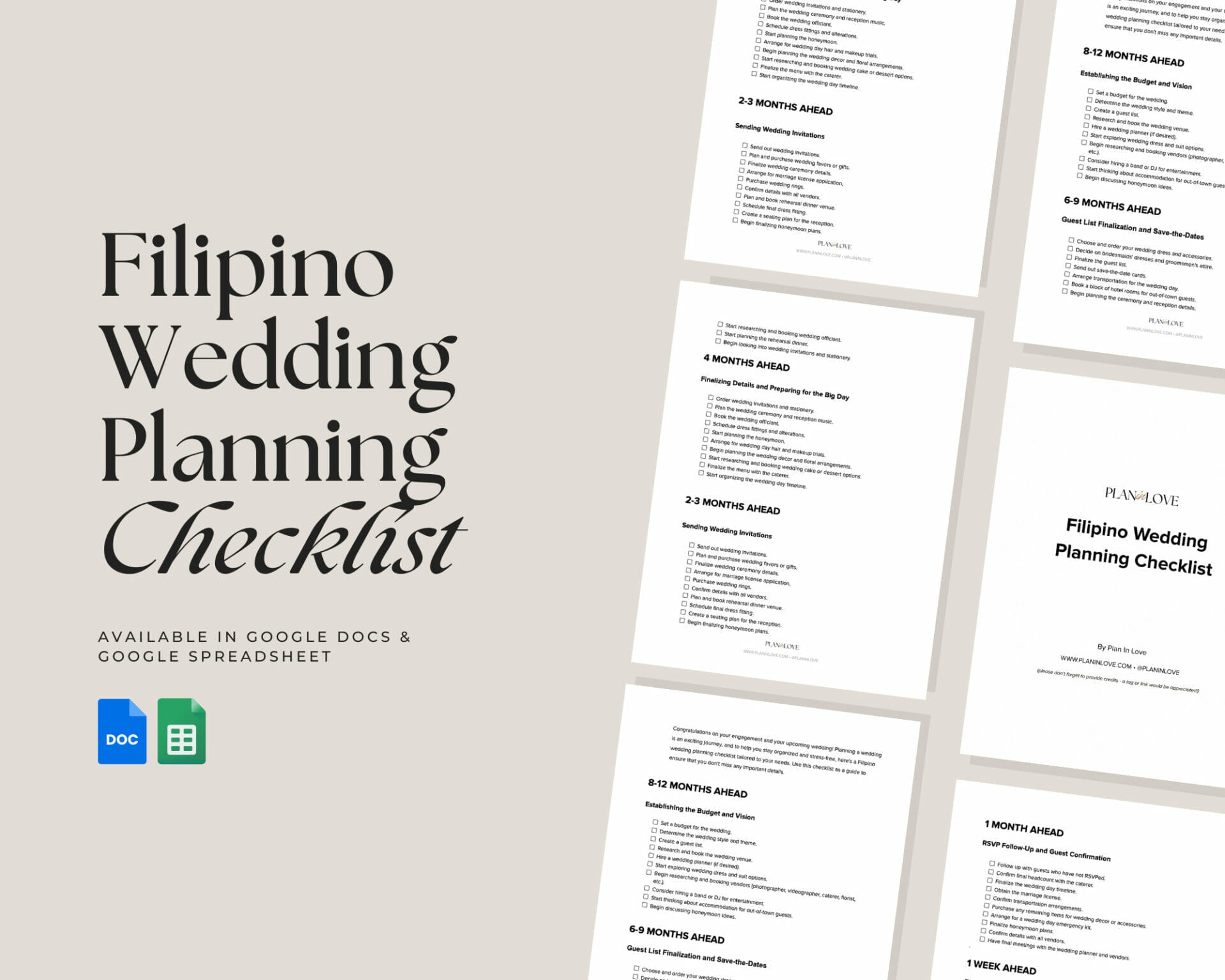 Free Filipino Wedding Planning Checklist - Plan In Love