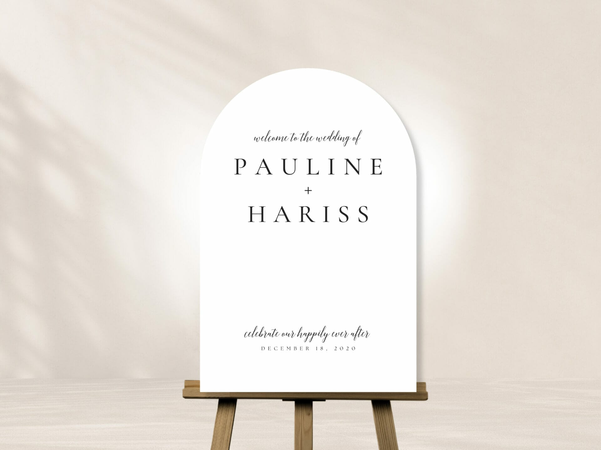 White Arch Wedding Welcome Sign Template - Plan In Love