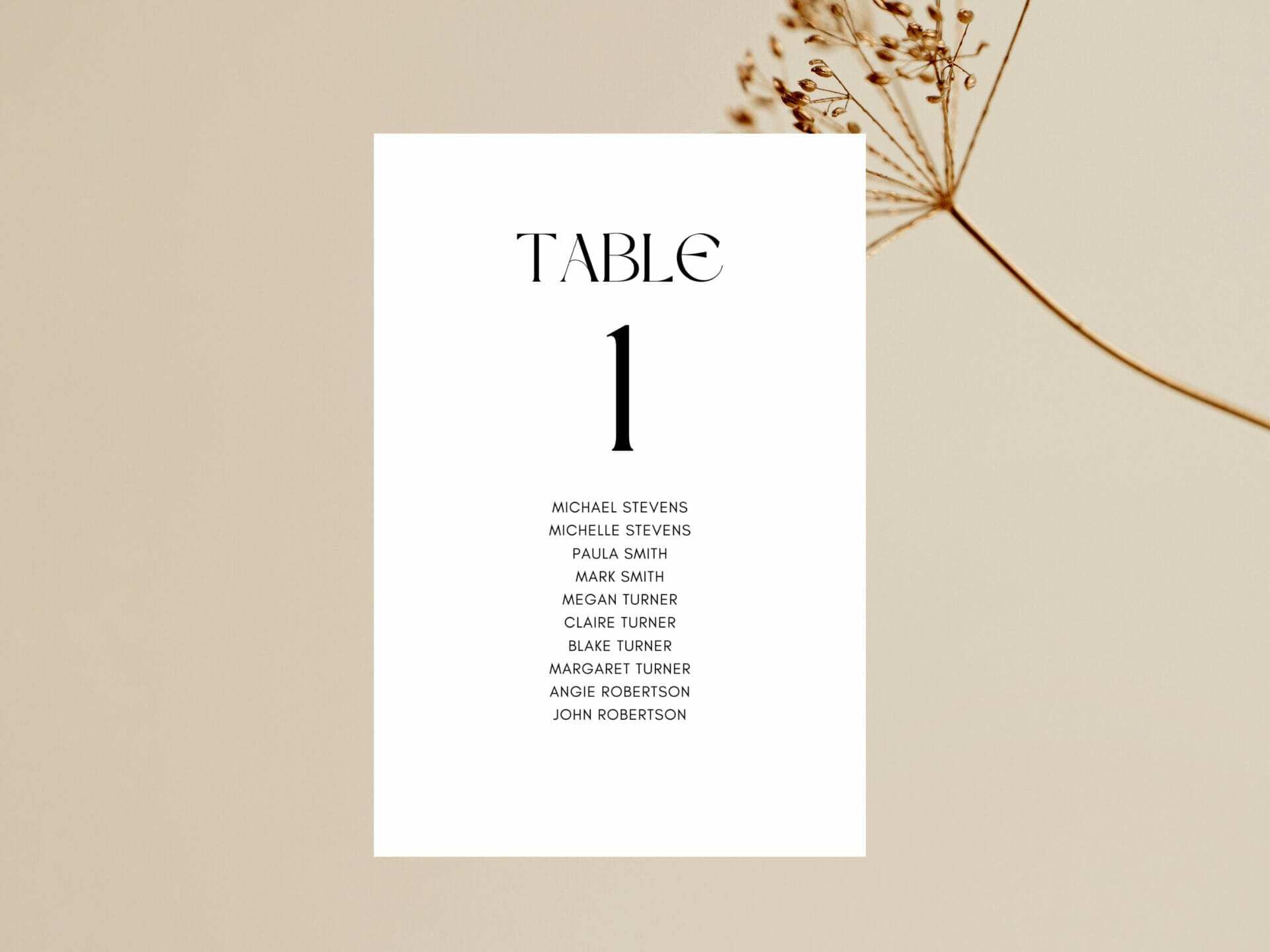 Modern Luxe Wedding Table Seating Card - Plan In Love