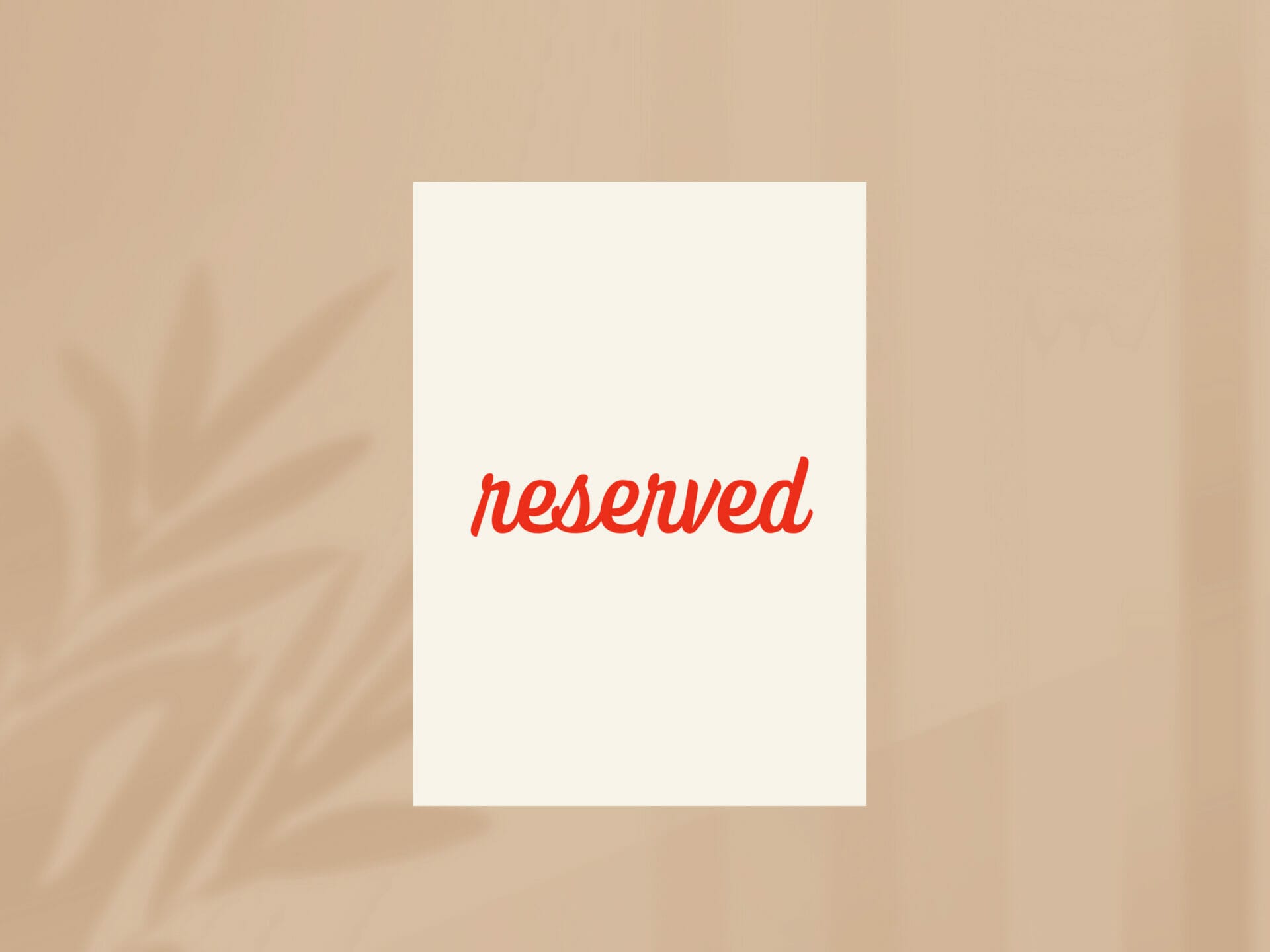 Retro Revival Wedding Reserved Stationery Card - Plan In Love