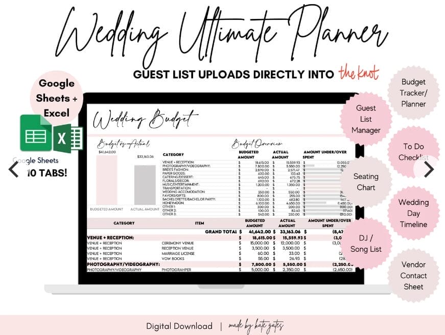 15+ Top Wedding Planning Spreadsheets You Can Download - Plan In Love